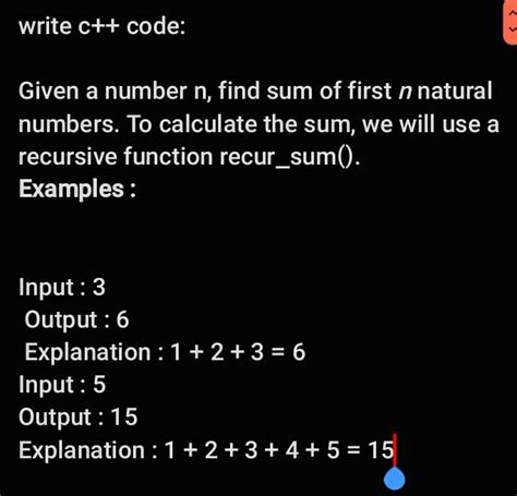 Solved Given A Number N Find Sum Of First N Natural