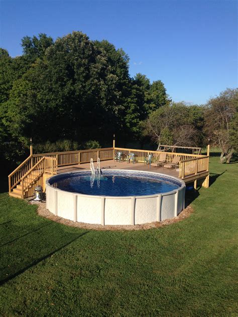 Above Ground Pool Deck Decorations Pool Deck Ideas Full Deck The