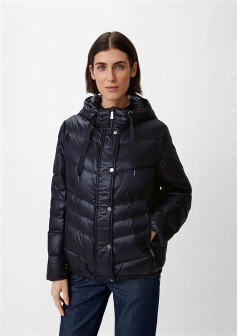 Quilted Jacket With Down Padding Navy Comma