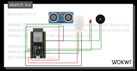 Dht22 With Ultrasonic Sensor Wokwi Esp32 Stm32 Arduino Simulator