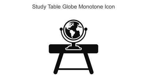 Study Table Globe Monotone Icon In Powerpoint Pptx Png And Editable Eps Format PPT Slide