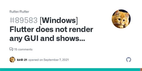 Windows Flutter Does Not Render Any Gui And Shows Black Window Instead · Issue 89583