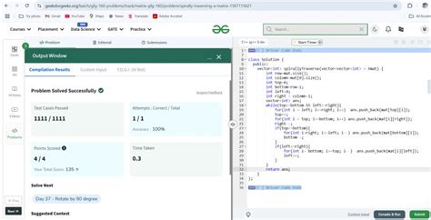 Day36 Spiraltraversal Matrixproblems Gfg160 Codingchallenge
