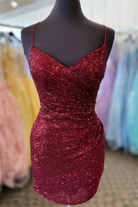 Ruched Golden Sequin Tight Short Dress Pollyboutique