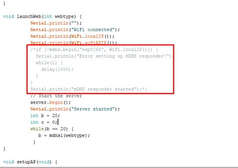 Error Setting Up Mdns Responder · Issue 10 · Chriscook8esp Arduino