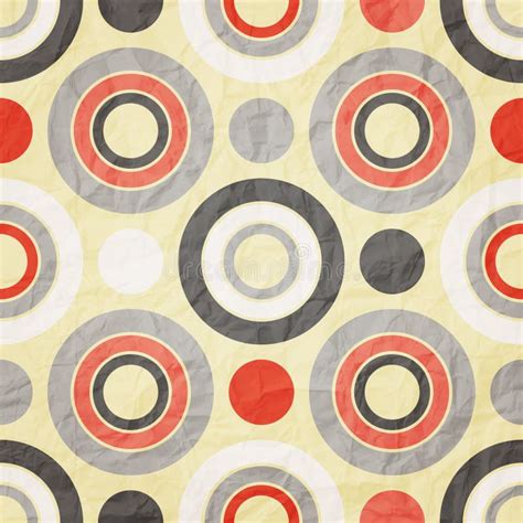 Seamless Geometric Pattern With Circles And Semicircles Scandinavian Style Abstract Modern