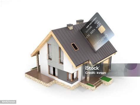 구입 또는 흰색 배경 3d 렌더링에 고립 된 신용 카드와 Pos 터미널로 집의 그림을 주택에 대 한 지불의 개념 개념과 주제에 대한 스톡 사진 및 기타 이미지 Istock