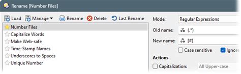 rename presets [directory opus manual]