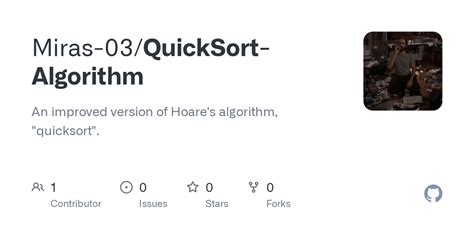 Github Miras 03quicksort Algorithm An Improved Version Of Hoares