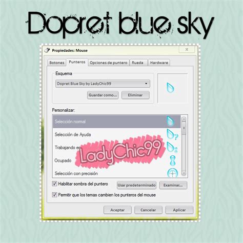 Cursor Dopret Blue Sky By Ladychic99 By Ladychic99 On Deviantart