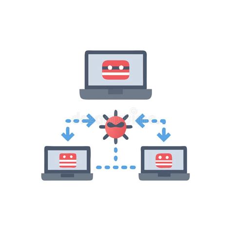 Ddos Attack Hacker Bomb Denial Of Service Vector Stock Illustration
