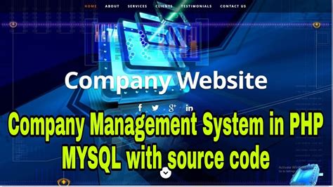 company management system in php mysql with source code youtube