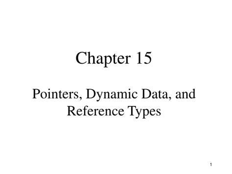 Ppt Pointers Dynamic Data And Reference Types Powerpoint Presentation Id9588483