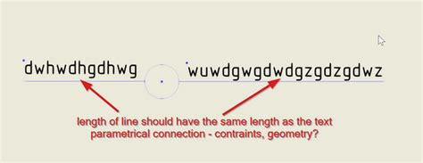 sketched symbol the length of a user defined text controls the length