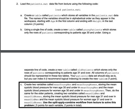 Matlab Problem 2c Must Use Split Apply Combine