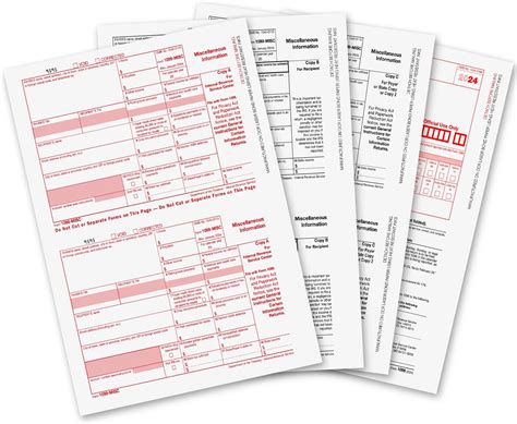 Adams 2024 1099 Misc Tax Forms 4 Part Laser Inkjet 50