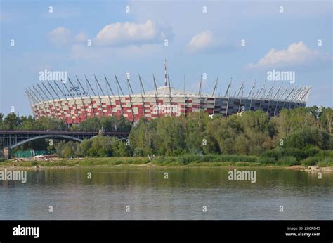 Pge Narodowy Polish National Stadium In Praga And Poniatowski Bridge