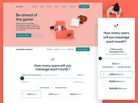 Zendesk Connect — Pricing Web App Design Mobile Web Design Website Design Inspiration