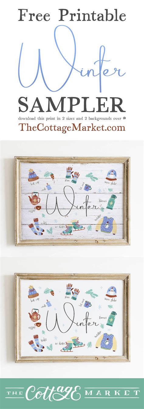 Free Printable Winter Sampler The Cottage Market