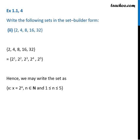 Ex Ii Write In Set Builder Form Video