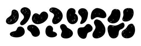 organic irregular blobs with fluid splat shapes random abstract stains