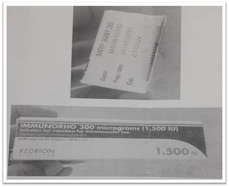 Suspected Falsified Alert Drug Products Suspected Anti D