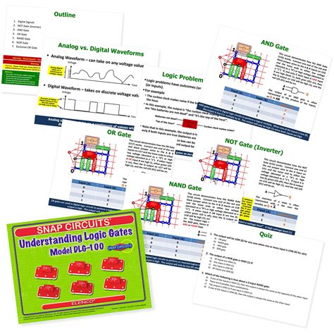 Snap Circuits Digital Logic Gates Exploration Kit Color Downloadable Project Manual
