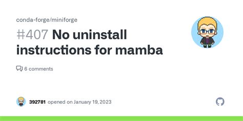 No Uninstall Instructions For Mamba Issue Conda Forge Miniforge GitHub