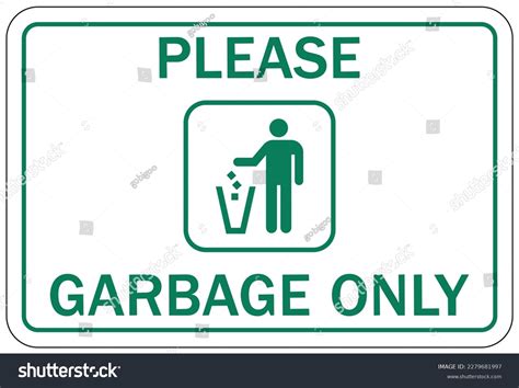 Garbage Only Sign Labels Stock Vector Royalty Free 2279681997
