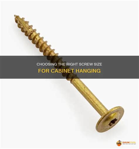 Choosing The Right Screw Size For Cabinet Hanging Shuntool