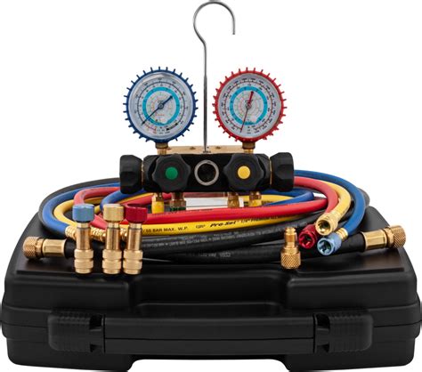Cps Mv4tp5 Blackmax® 4 Valve R134a R22 R404 Manifold Gauge Set With 5