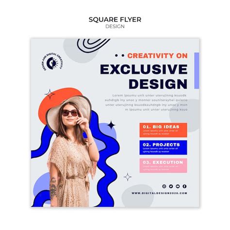 Design Business Square Flyer Template Free Psd
