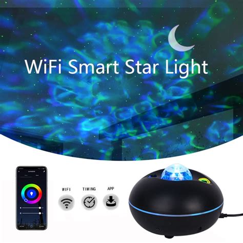 Sc526 Led 별이 빛나는 원격 제어 물 패턴 프로젝션 램프 낙서 스마트 별이 빛나는 하늘 빛 무선 야간 조명 흰색