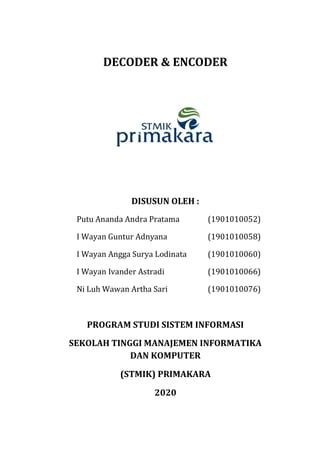 Decoder Encoder PDF