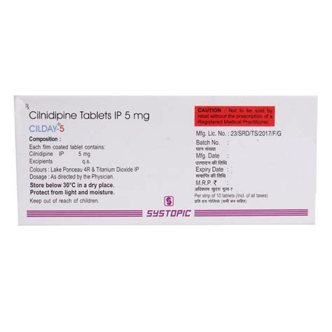 Cilday 5 Tablet 10s Price Uses Side Effects Composition Apollo