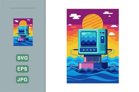 Electronic Computer Water Background Graphic By Wanda Design · Creative