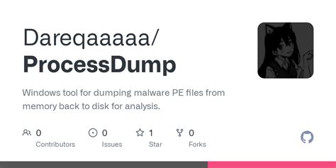 GitHub Dareqaaaaa ProcessDump Windows Tool For Dumping Malware PE Files From Memory Back To