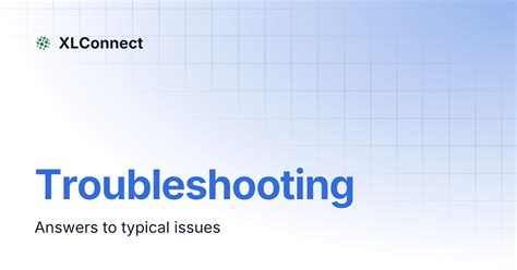 Troubleshooting XLConnect
