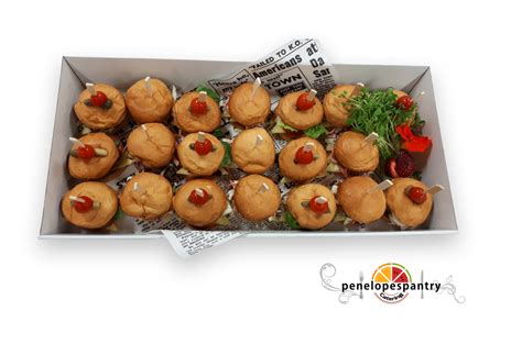 Mini Sliders Assorted Platter Penelopes Pantry