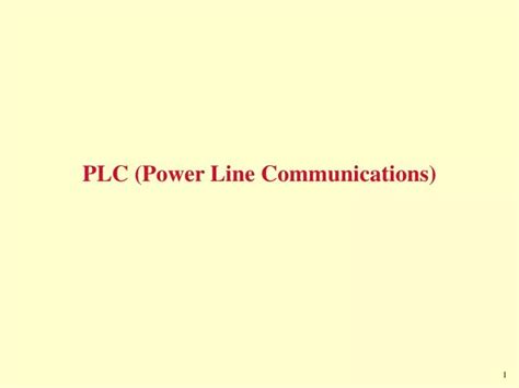Ppt Plc Power Line Communications Powerpoint Presentation Free Download Id 4386556
