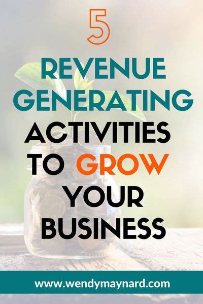 Revenue Generating Activities To Grow Your Business Income Sales Growing Your Business