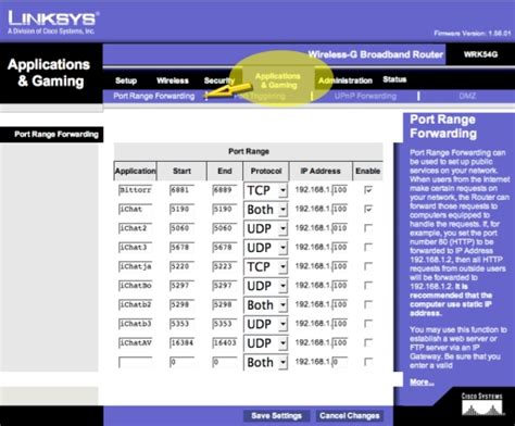 Ichat Pics Modem Router Linksys Port Forwarding