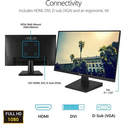Asus Va27ehe 27” Ips Full Hd 75hz Frameless Adaptive Sync Eye Care