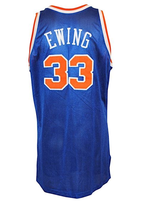 1992 93 Patrick Ewing New York Knicks Game Used Road Jersey Grey Flannel Auctions