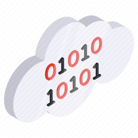 cloud binary data number code bit byte icon download on iconfinder