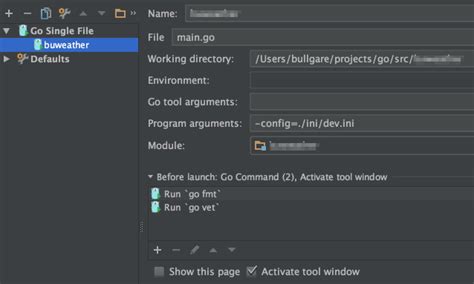 Настройка phpstorm для запуска приложения golang yet another dev blog