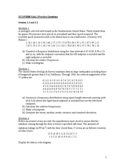 Unit 1 Practice Questions Download Free Pdf Quartile Dow Jones