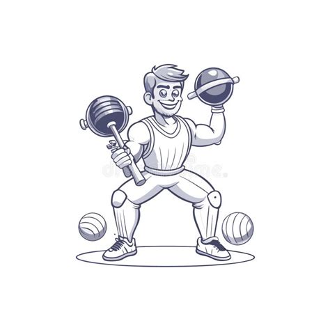 Bodybuilder Juggling Balls Stock Illustrations 7 Bodybuilder Juggling