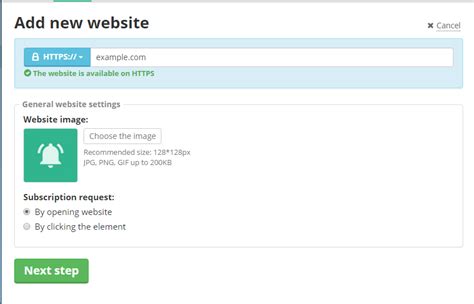 how do you add a website to send push notifications sendpulse