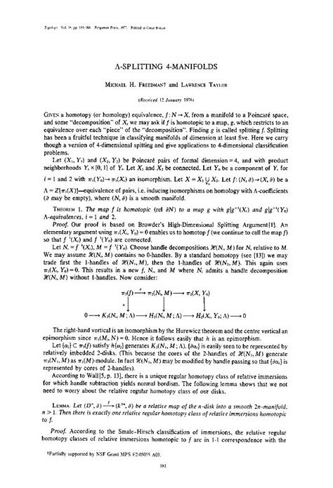 Pdf Λ Splitting 4 Manifolds Dokumentips